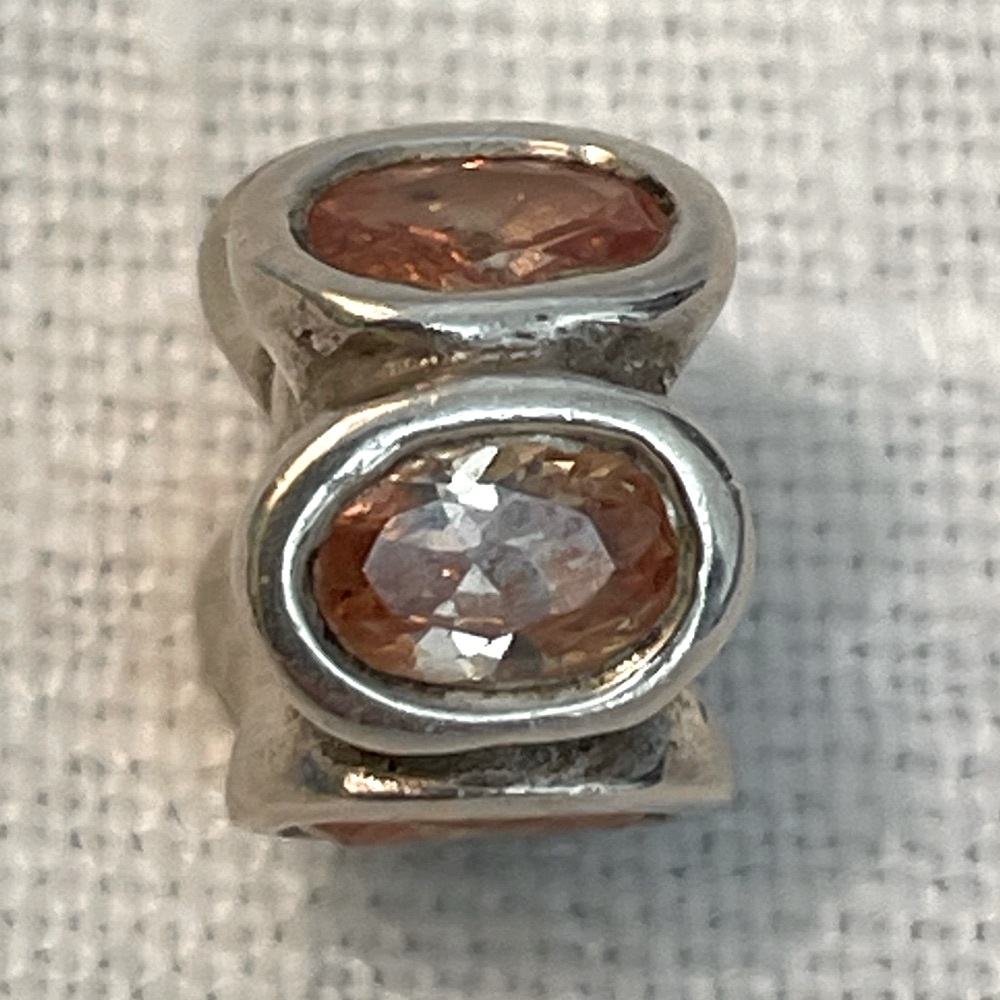 Authentic Pandora Oval Lights Champagne Zirconia And … - Gem
